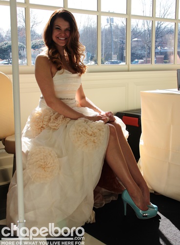 Kelsey Swanson shows off her Fan Feet Shoes-001 - Chapelboro.com