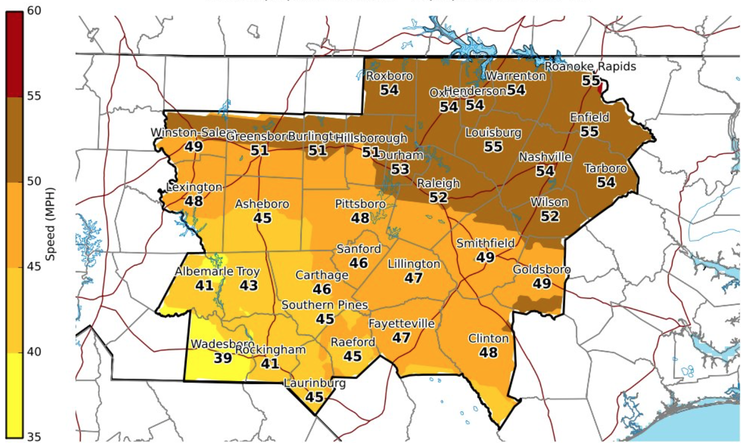 High Wind Warning Issued for Orange County - Chapelboro.com