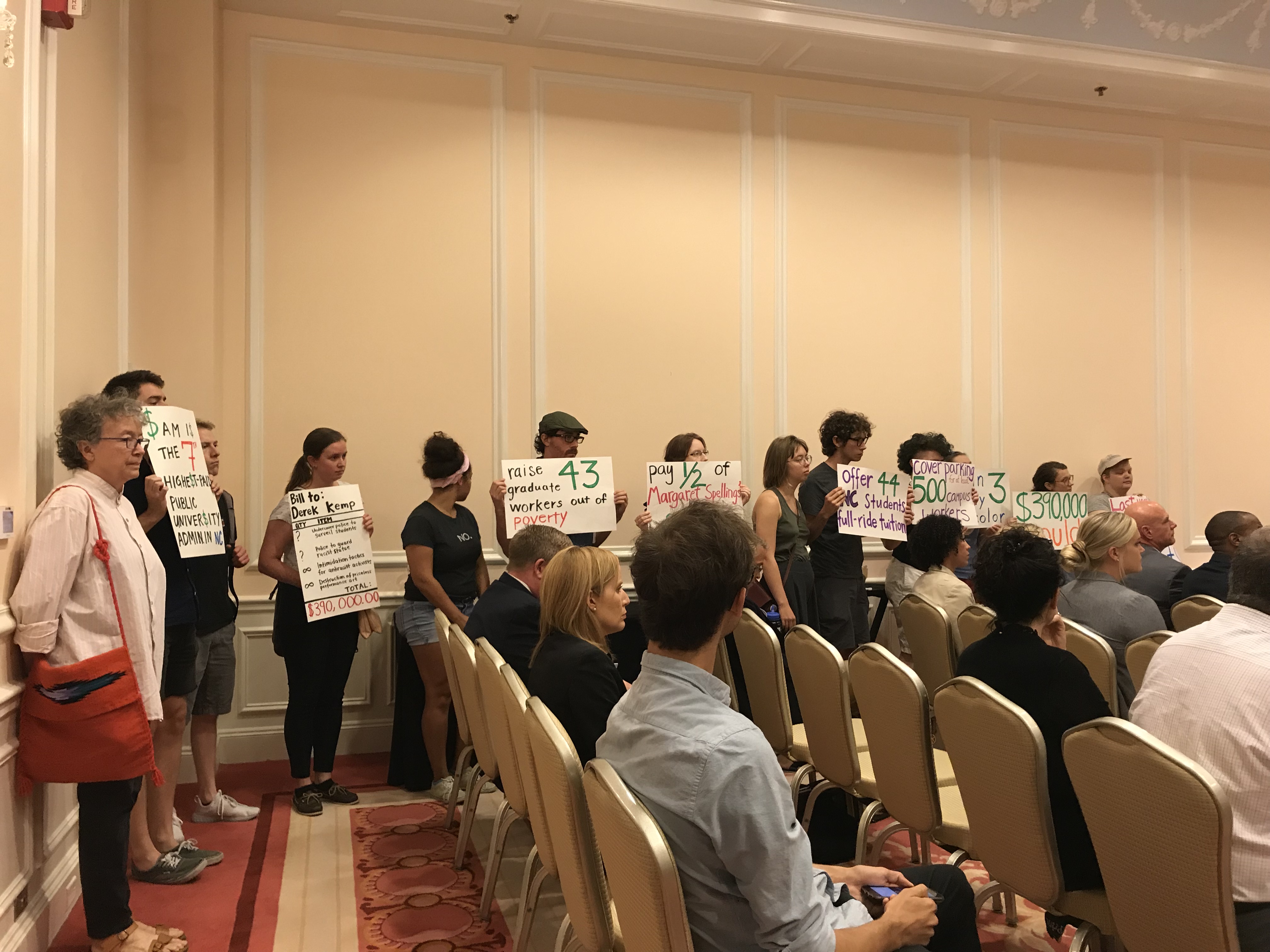 Protesters Target UNC Board of Trustees Silent Sam Presentation