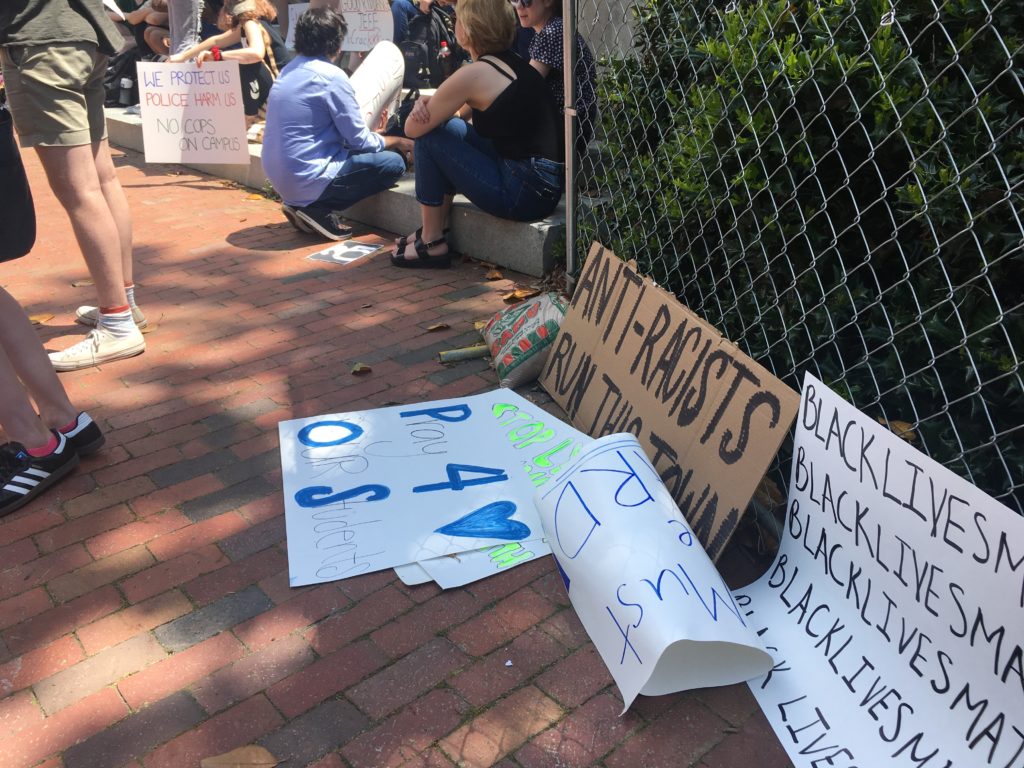 Protesters Rally Asking for Changes to UNC Police