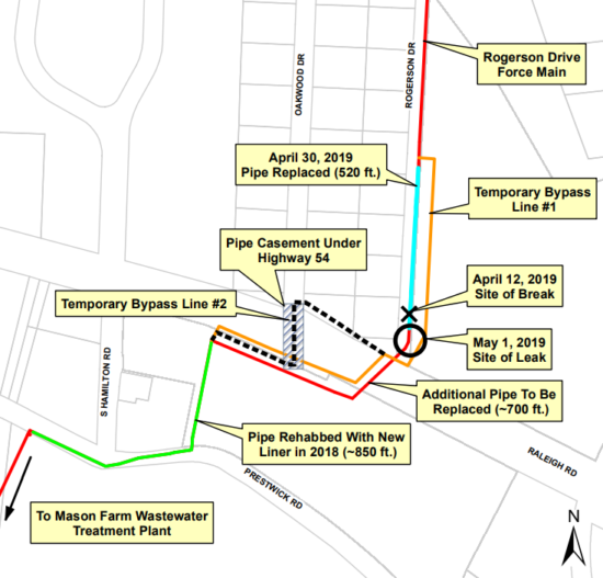 OWASA Working on 'Significant Project' to Replace Pipe on NC 54