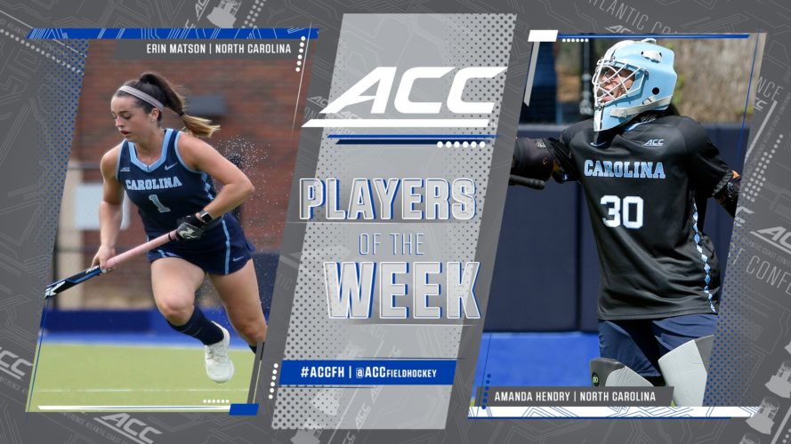 Erin Matson, Amanda Hendry Each Earn ACC Field Hockey Weekly Honors ...