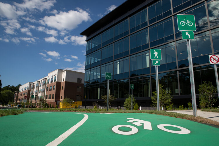 Painting of Bike Lanes on West Franklin Street Signals End of Project ...