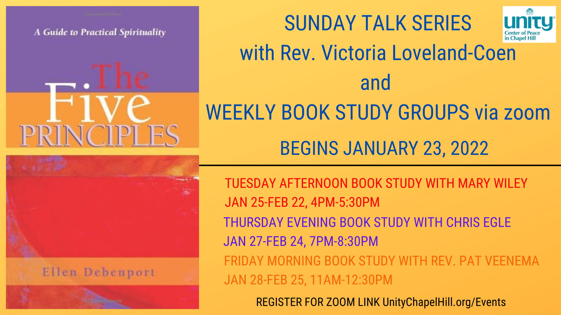 Unity's The Five Principles - Sunday Talk Series and Community Book ...