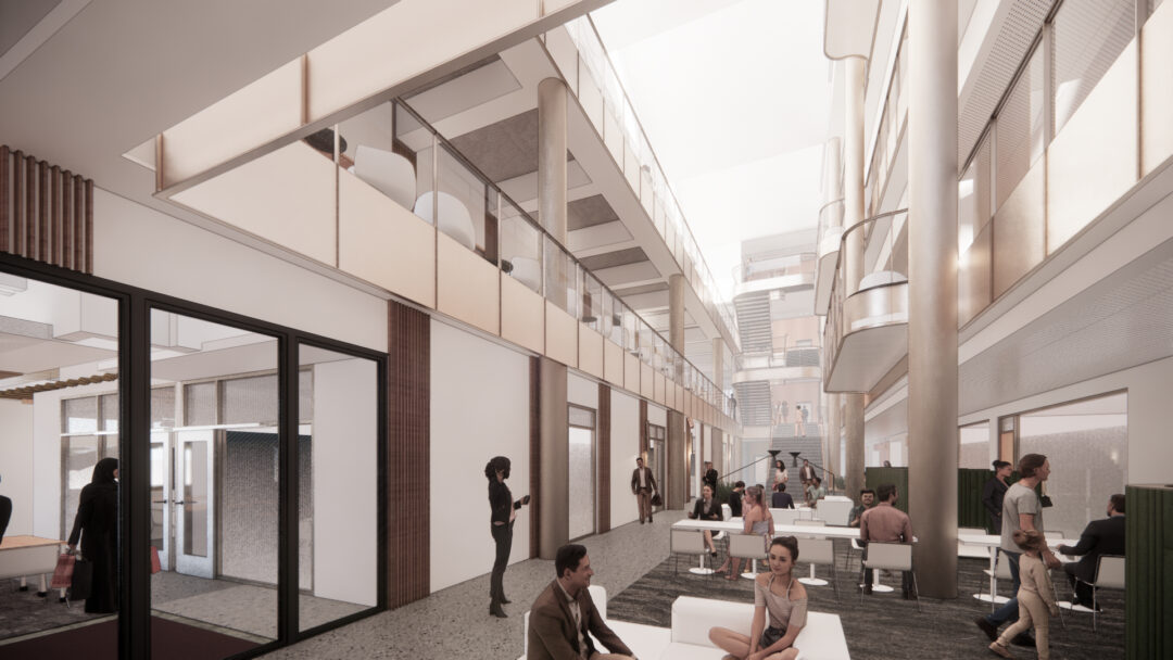 unc kenan-flagler business school expansion bell hall concept atrium ...
