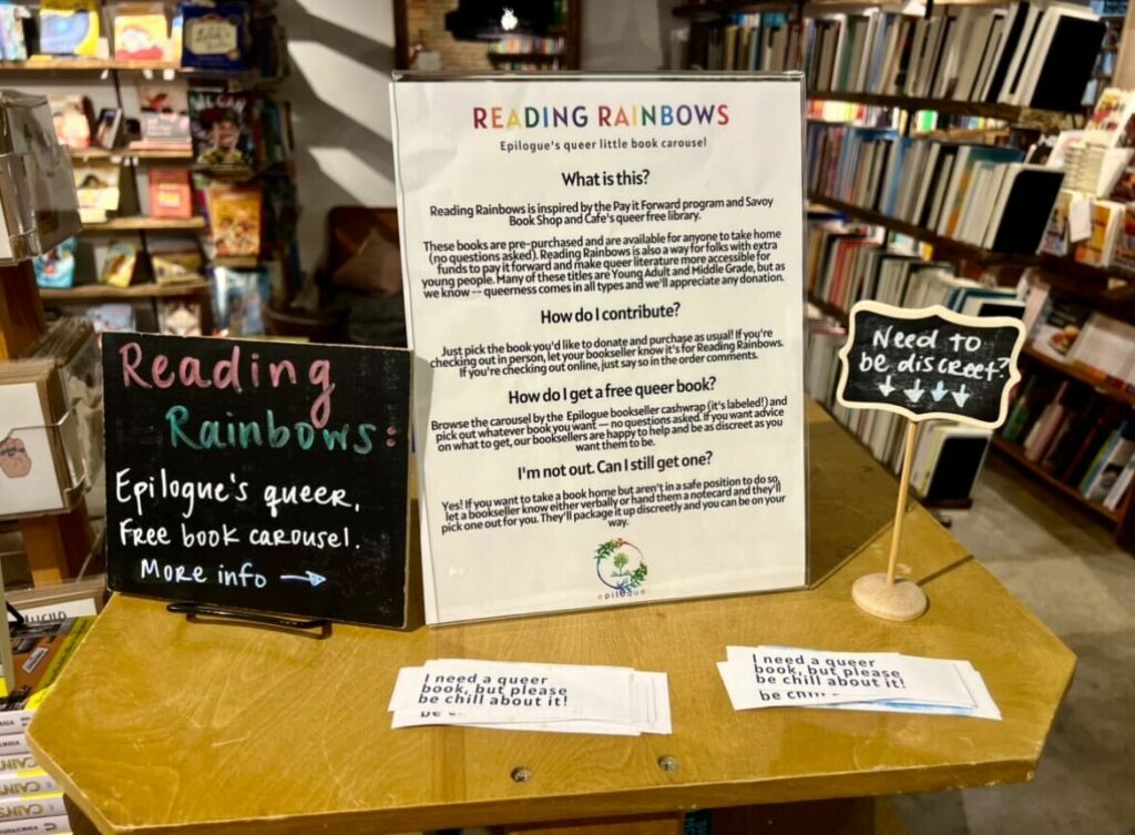 Epilogue Bookstore and Coffee Shop Starts Free Library for Queer ...