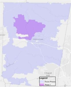 Phase 1 Map of Orange County Broadband Project Released - Chapelboro.com