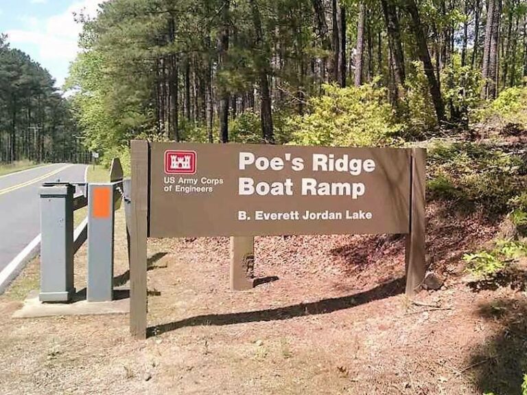 poe's ridge boat ramp jordan lake sign - Chapelboro.com