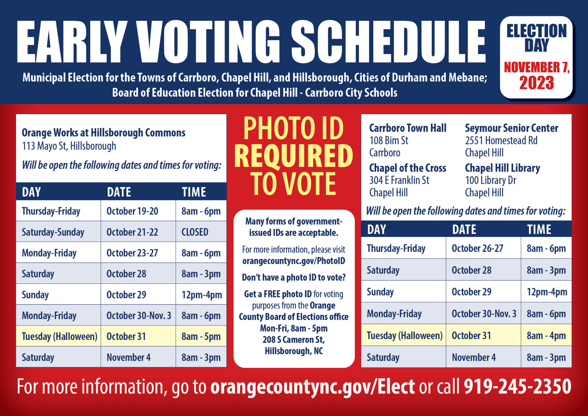 Here Are the Important Dates to Know for 2023 Election Season in Orange ...