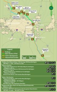 Haw River Trail Map Full with legend 2023 - Chapelboro.com