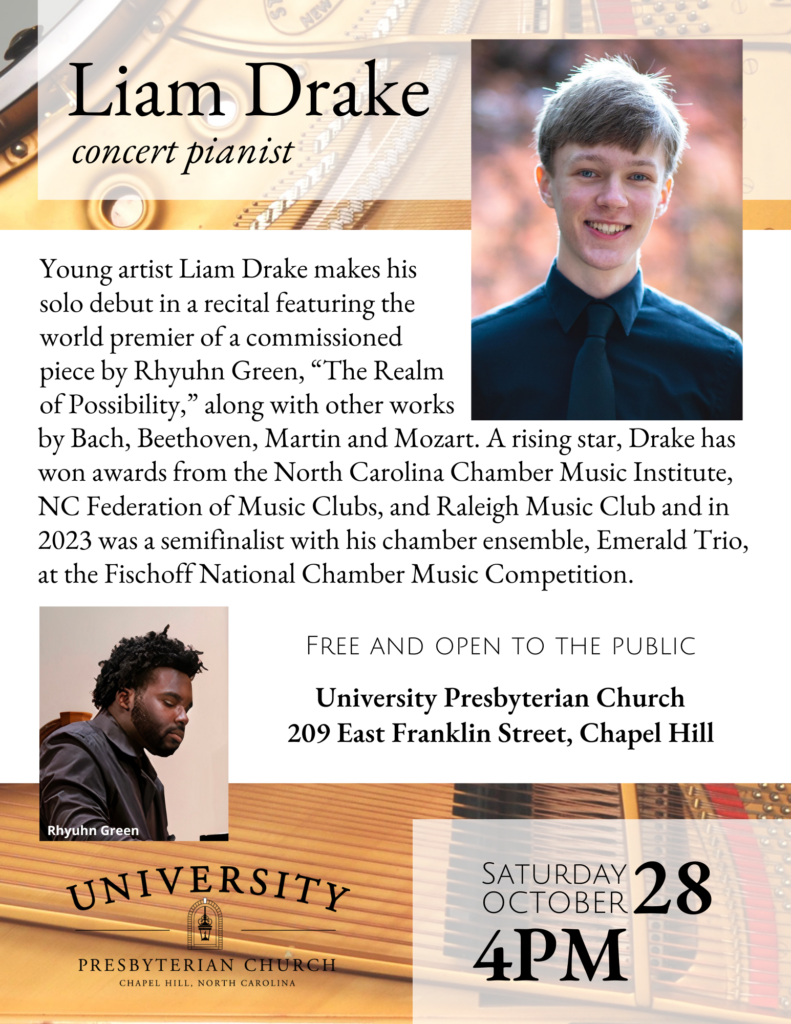Liam Drake, concert pianist - Chapelboro.com