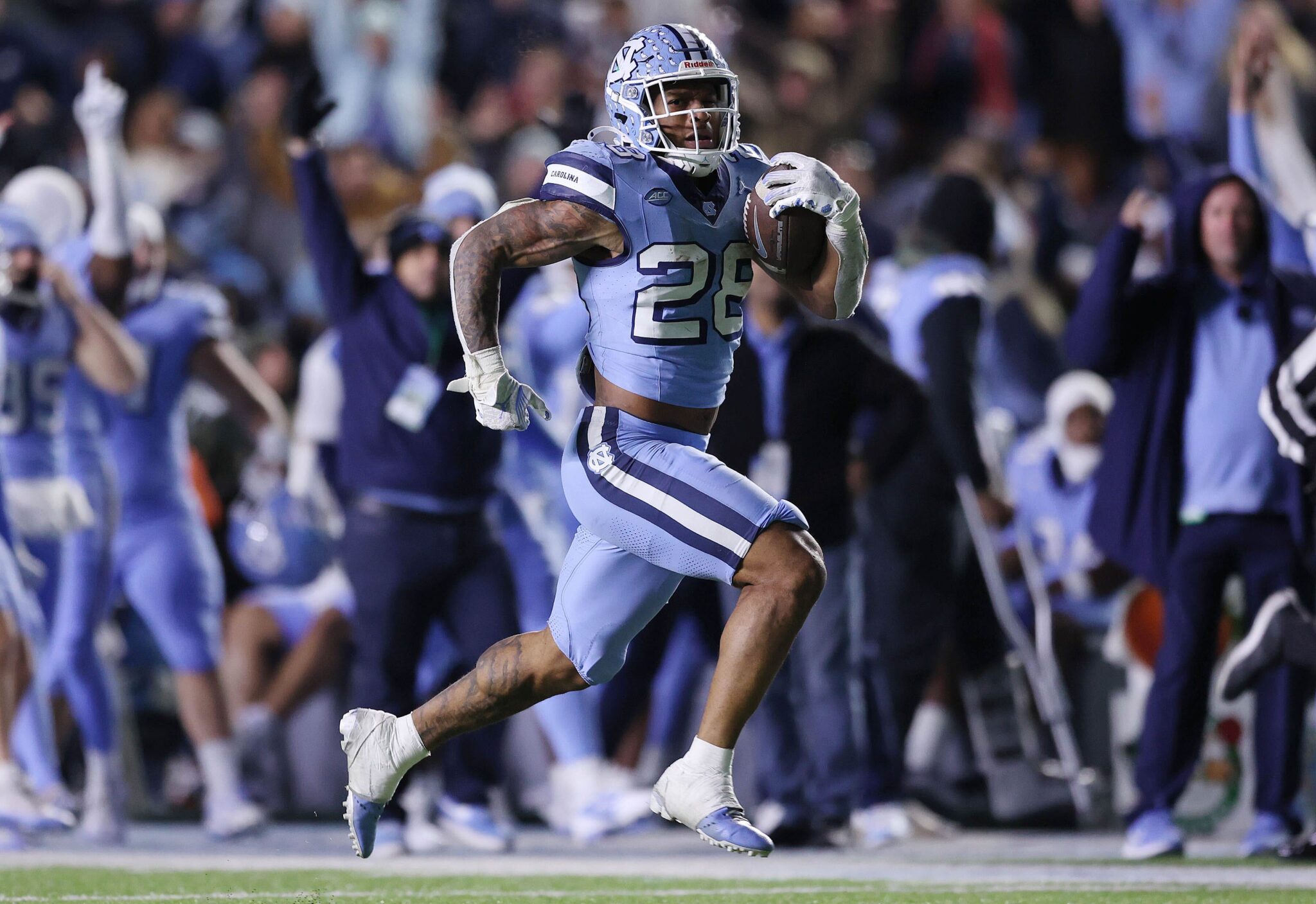 UNC RB Omarion Hampton Selected by Los Angeles Chargers in NFL Draft ...