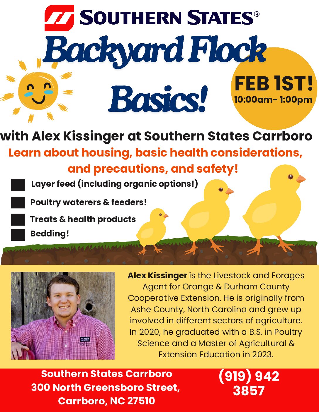 Backyard Flock Basics with Alex Kissinger - Chapelboro.com