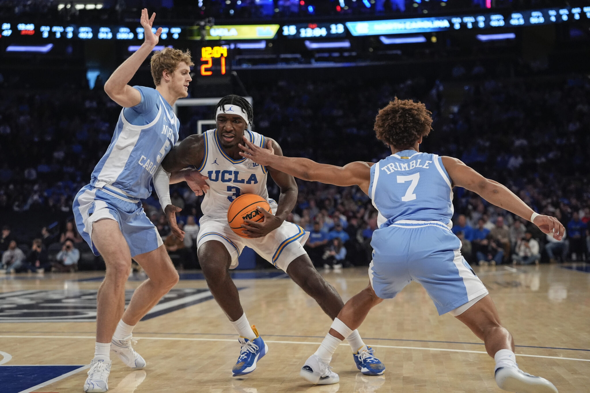 UNC Men's Basketball Completes Comeback, Defeats No. 18 UCLA at CBS ...