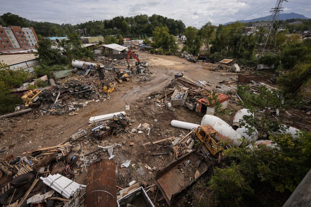 asheville north carolina hurricane helene debris damage 093024 AP PHOTO ...