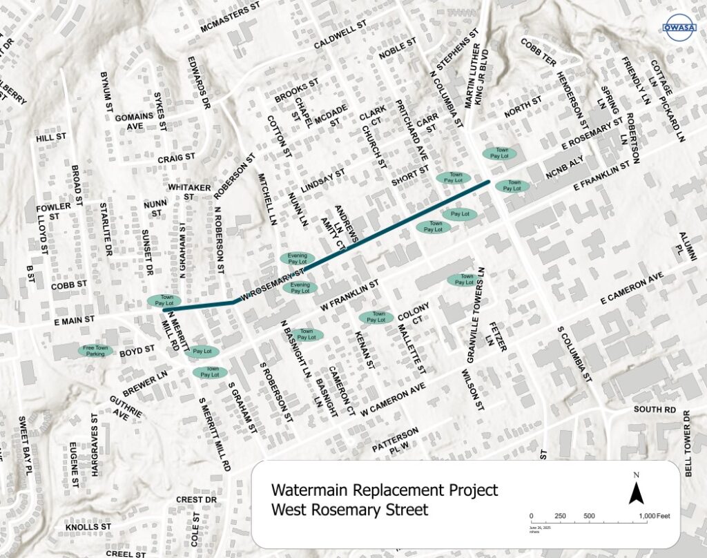 OWASA Sets Downtown Chapel Hill Water Line Replacement, Road Closure ...