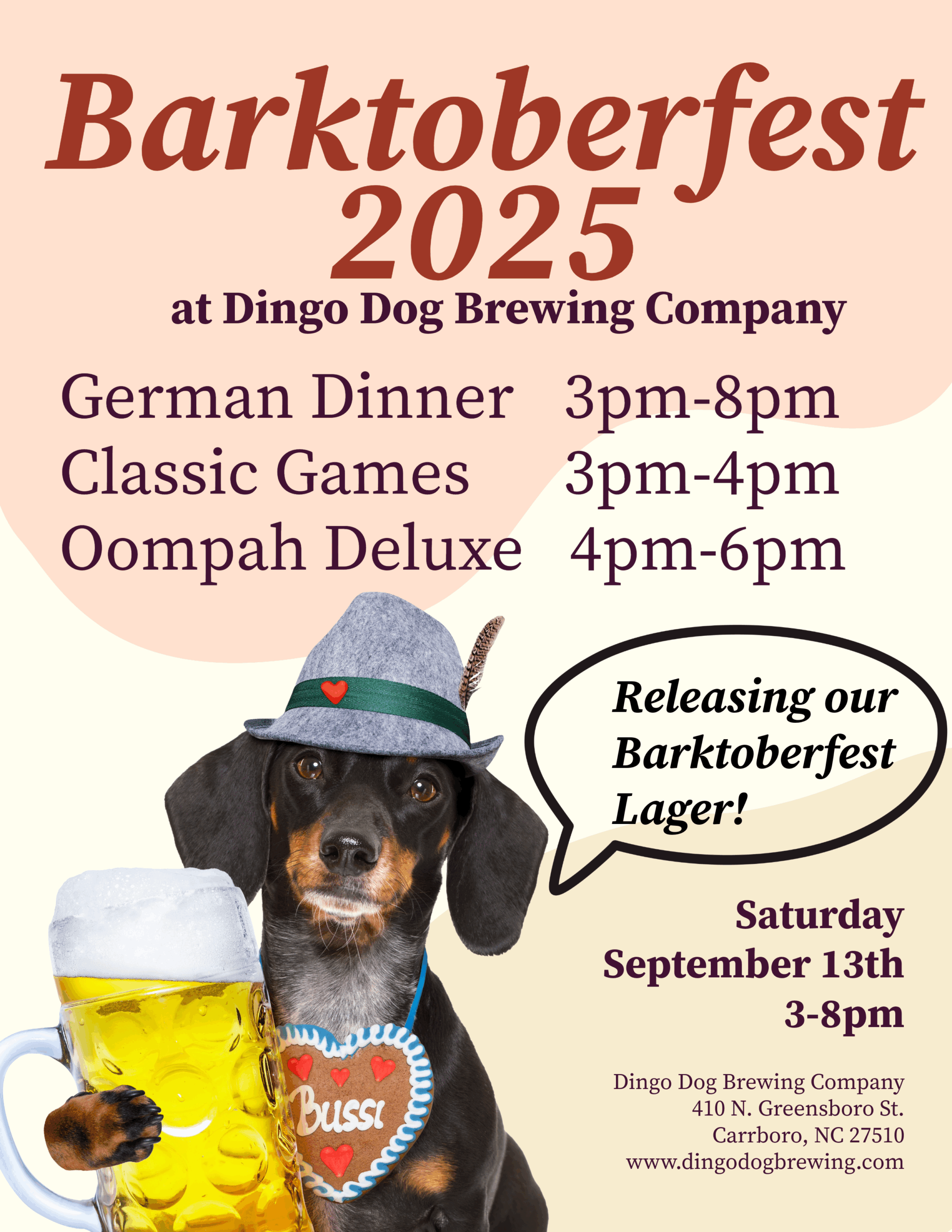 Barktoberfest 2025 at Dingo Dog Brewing Company - Chapelboro.com